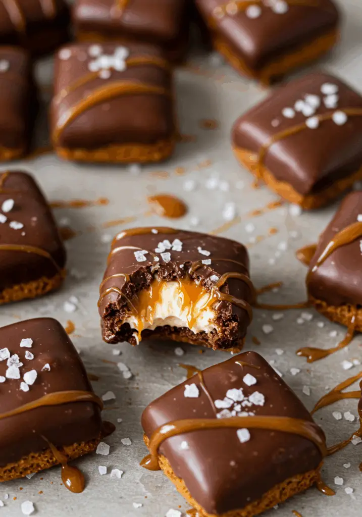 Salted Caramel Chocolate Pillows