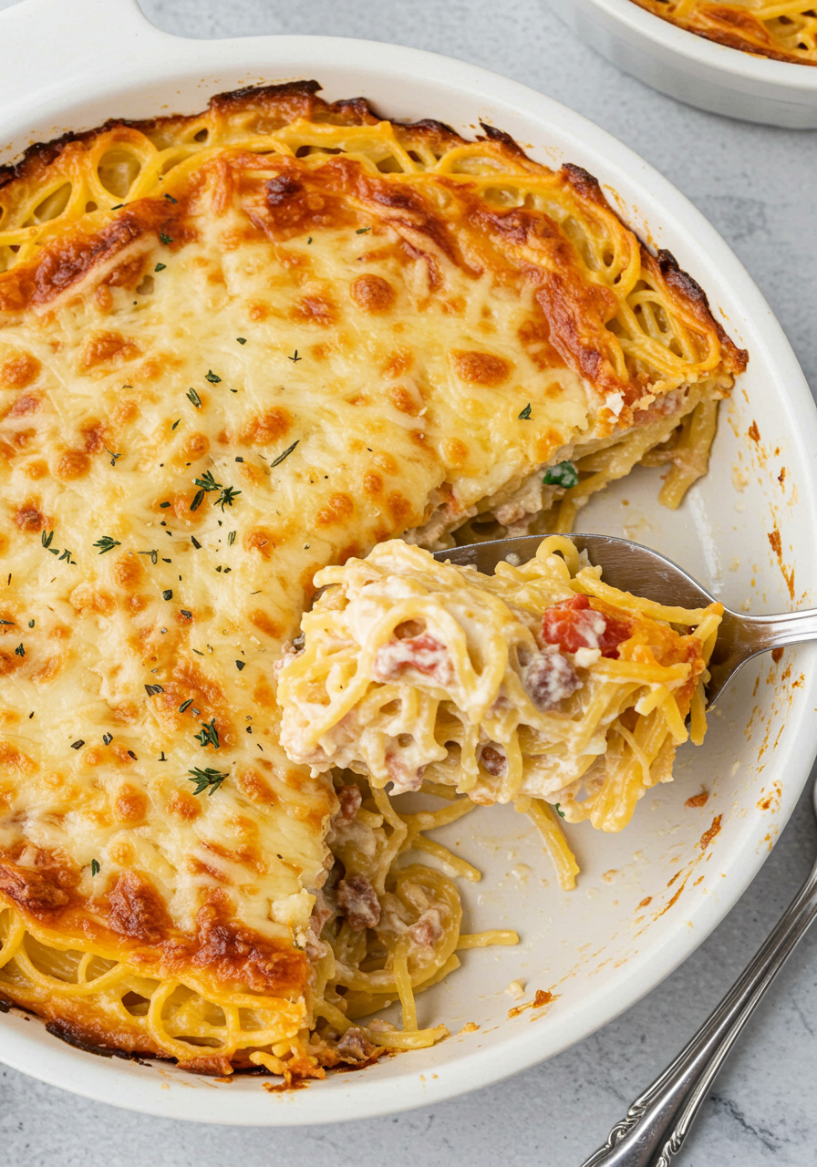 Easy Spaghetti Pie - Paulacooks