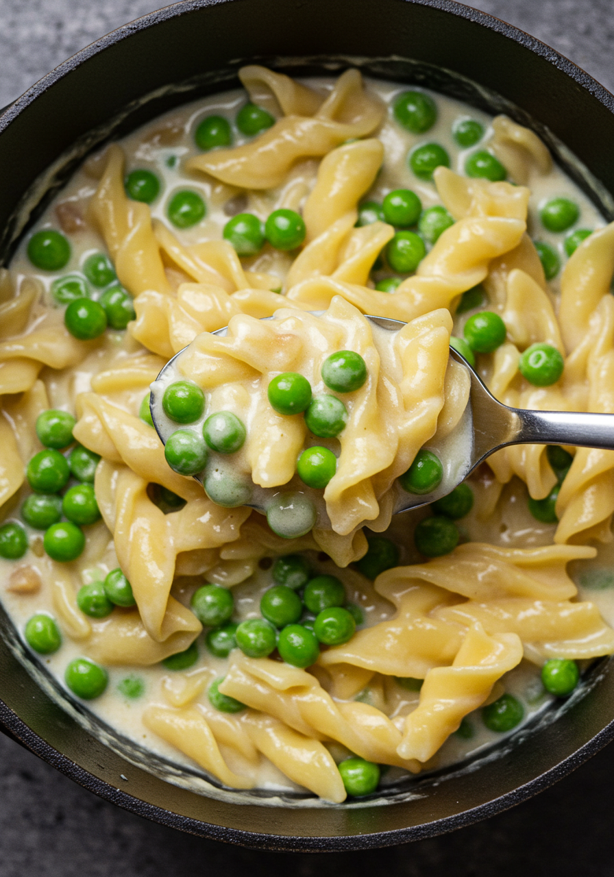 Creamy Peas and Noodles - Paulacooks