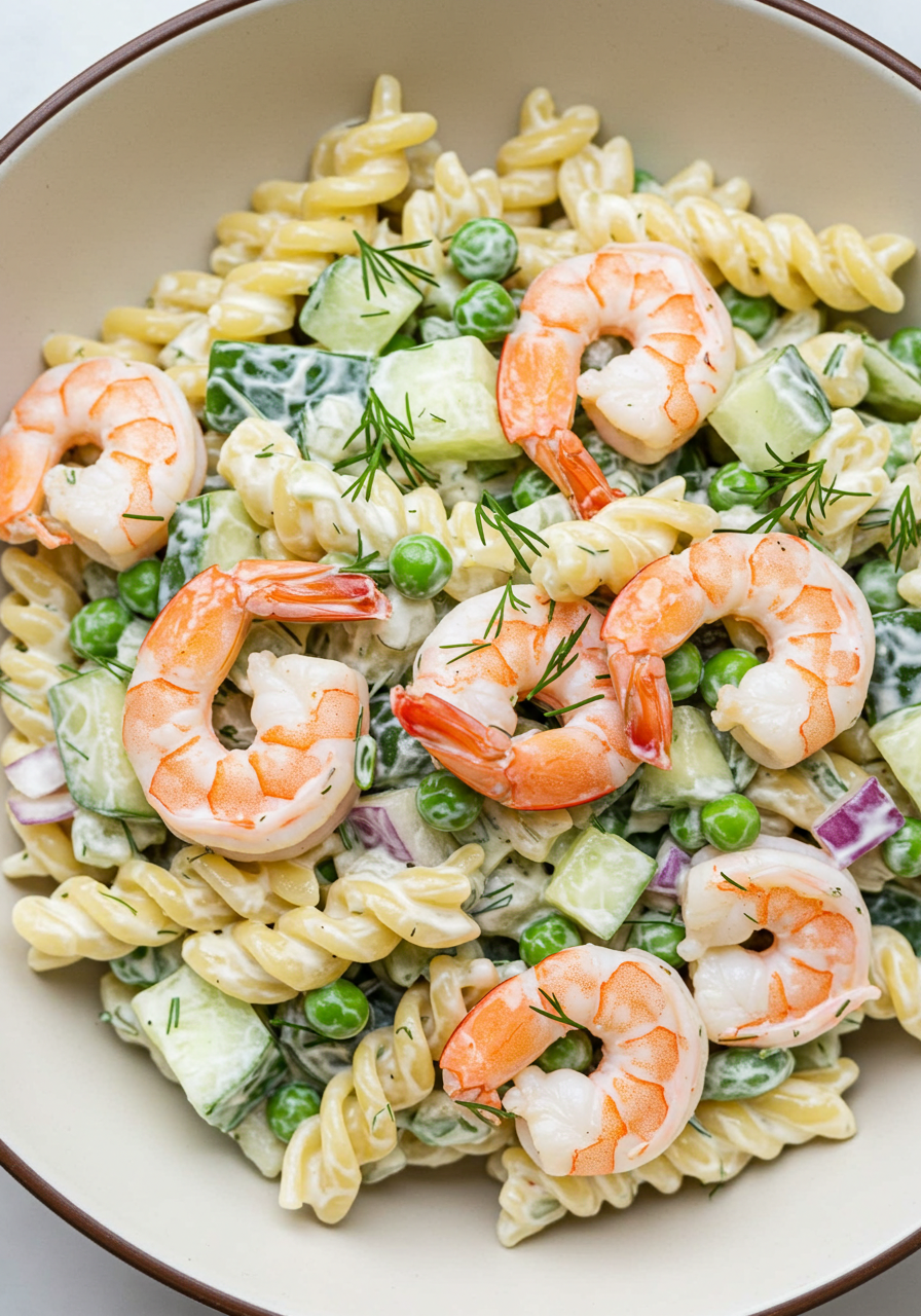 Dill Shrimp Pasta Salad - Paulacooks