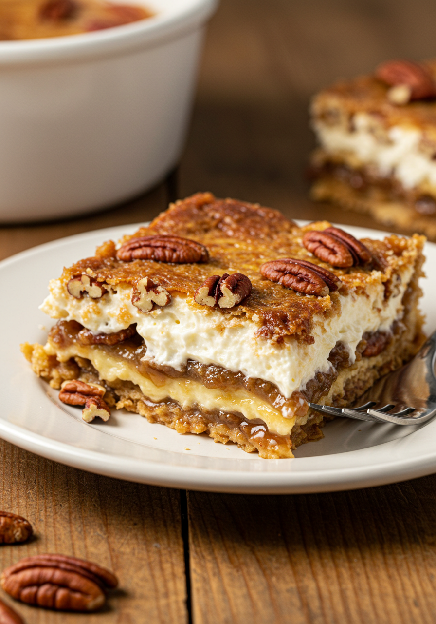 Pecan Pie Lasagna - Paulacooks