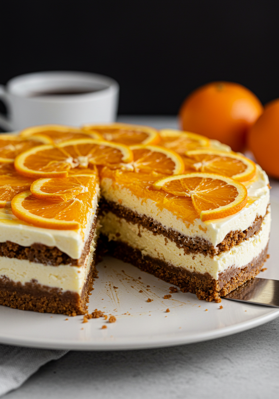 Chocolate Orange Cheesecake Layer Cake - Paulacooks