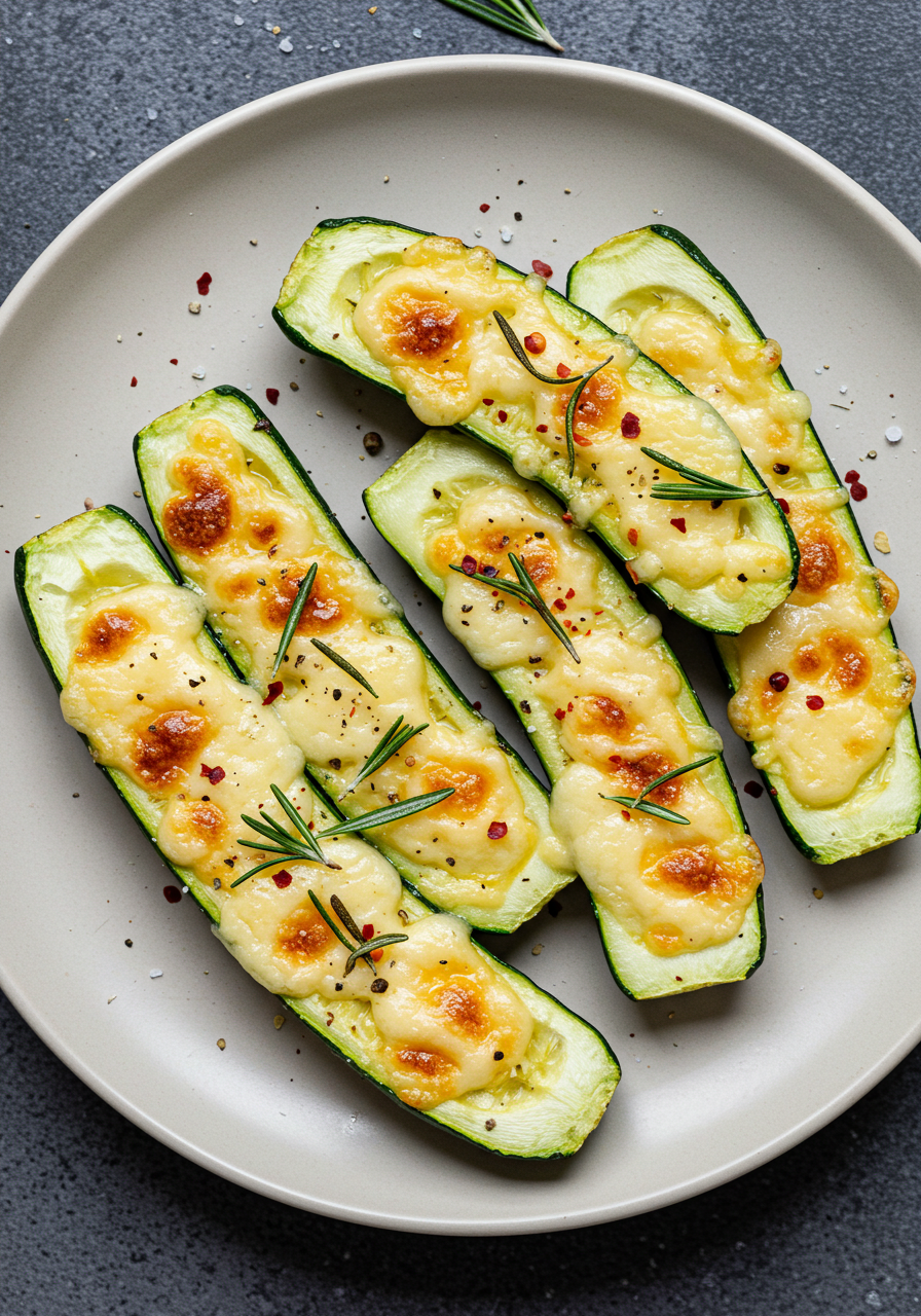 Gourmet Garlic Zucchini Steaks with Cheese - Paulacooks