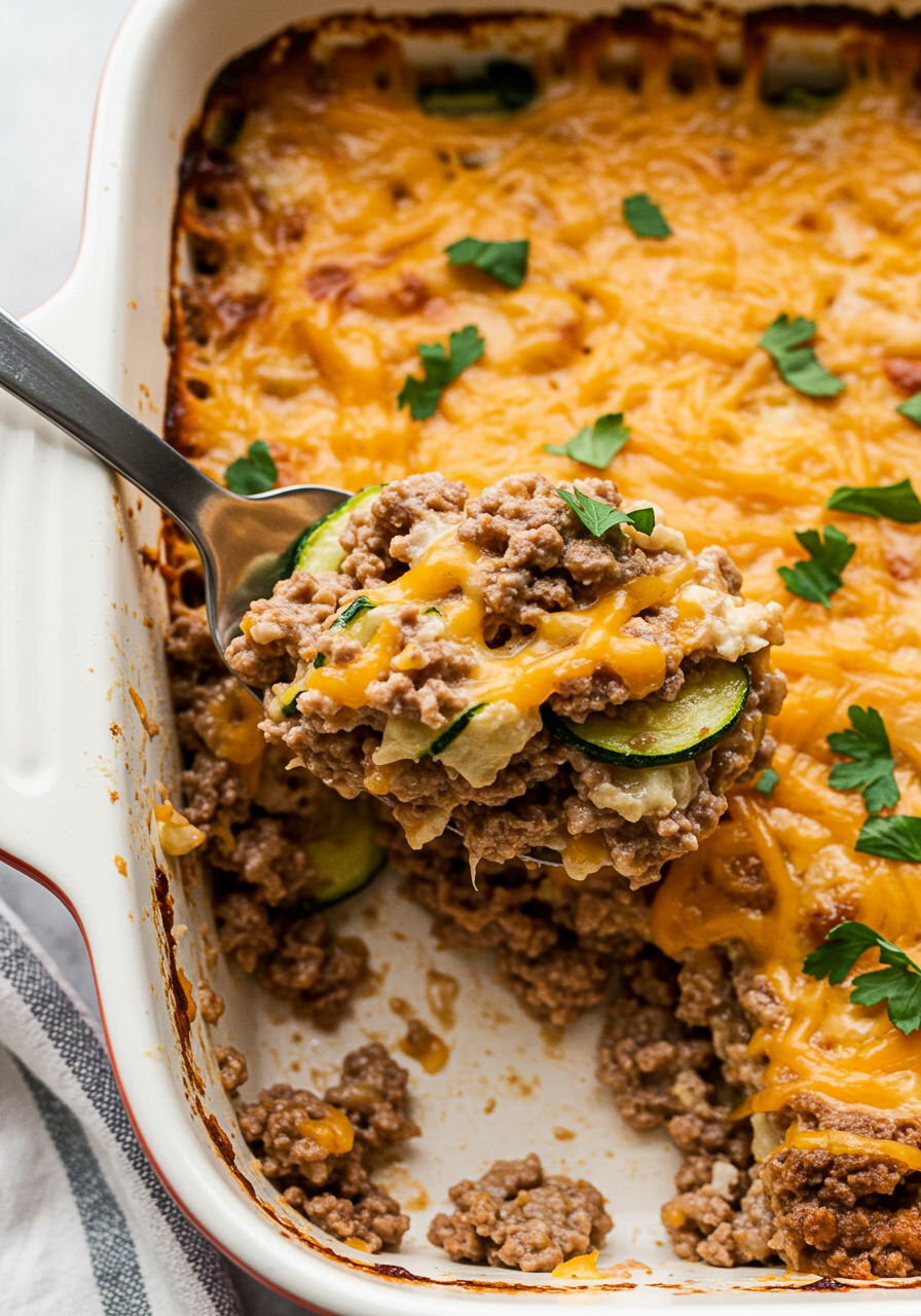 Ground Beef Zucchini Casserole - Paulacooks