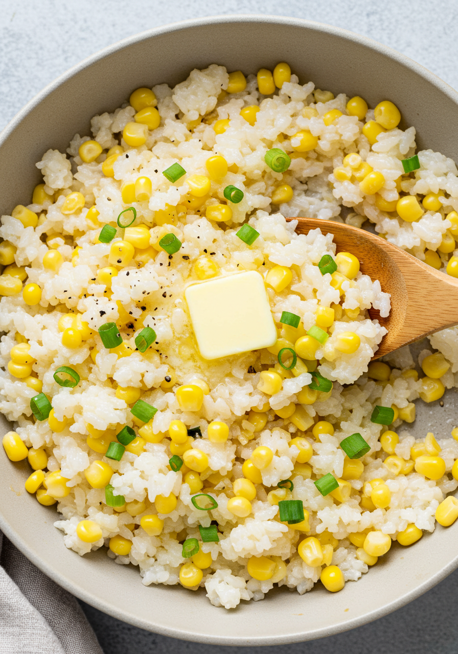 Hot buttered corn rice - Paulacooks