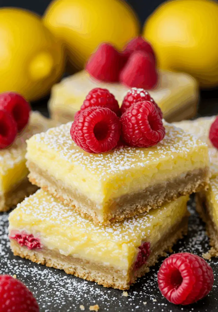 Tangy Raspberry Lemon Bars - Paulacooks