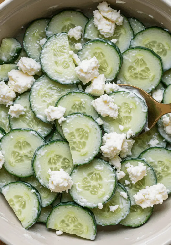 Cucumber feta salad - Paulacooks