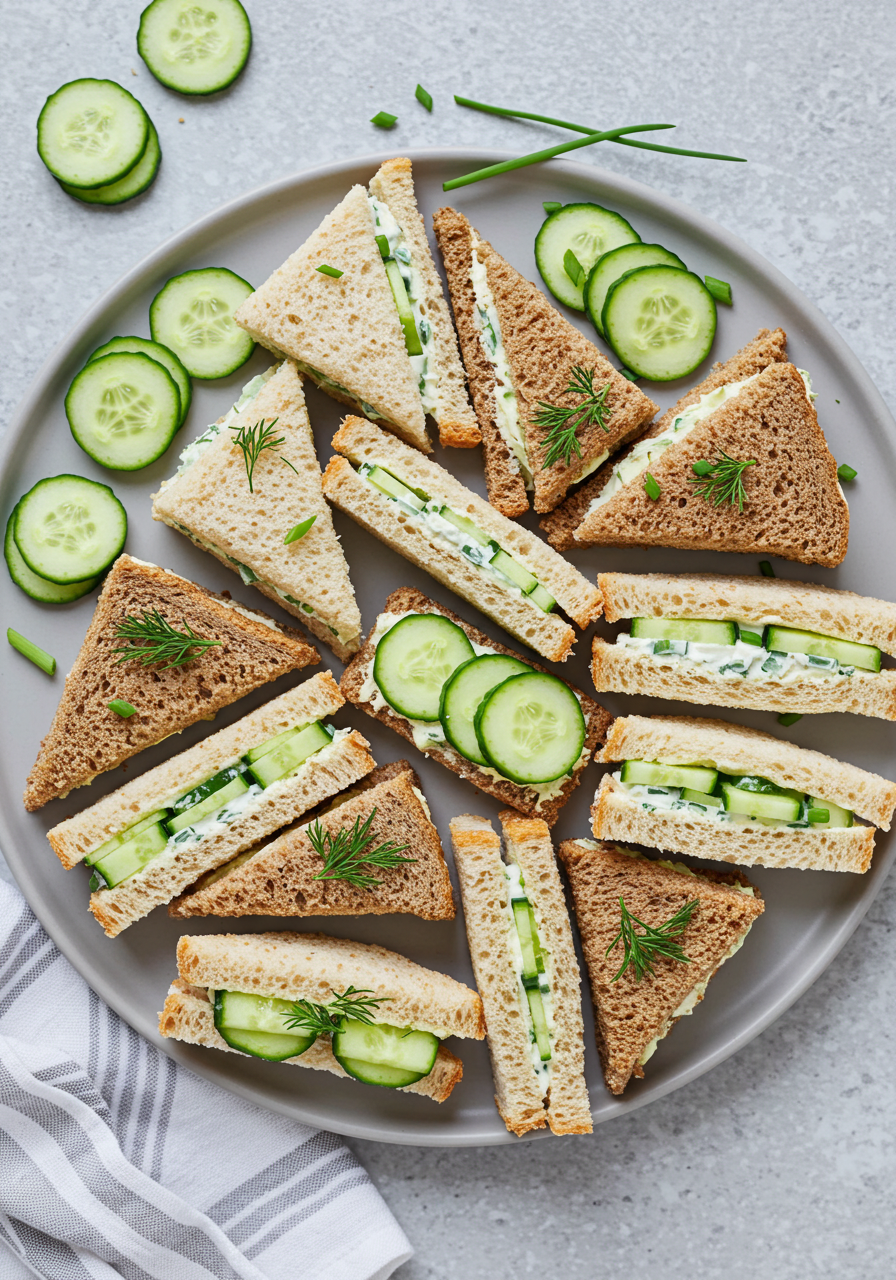 Cucumber Party Sandwiches - Paulacooks