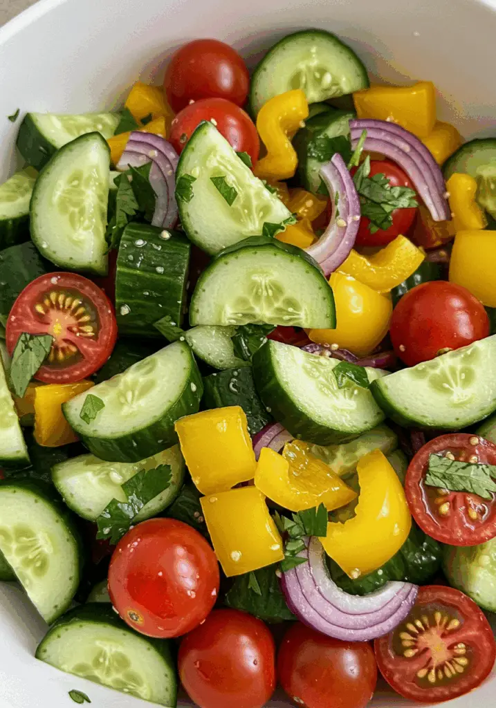 Cucumber Sweet Pepper Salad - Paulacooks