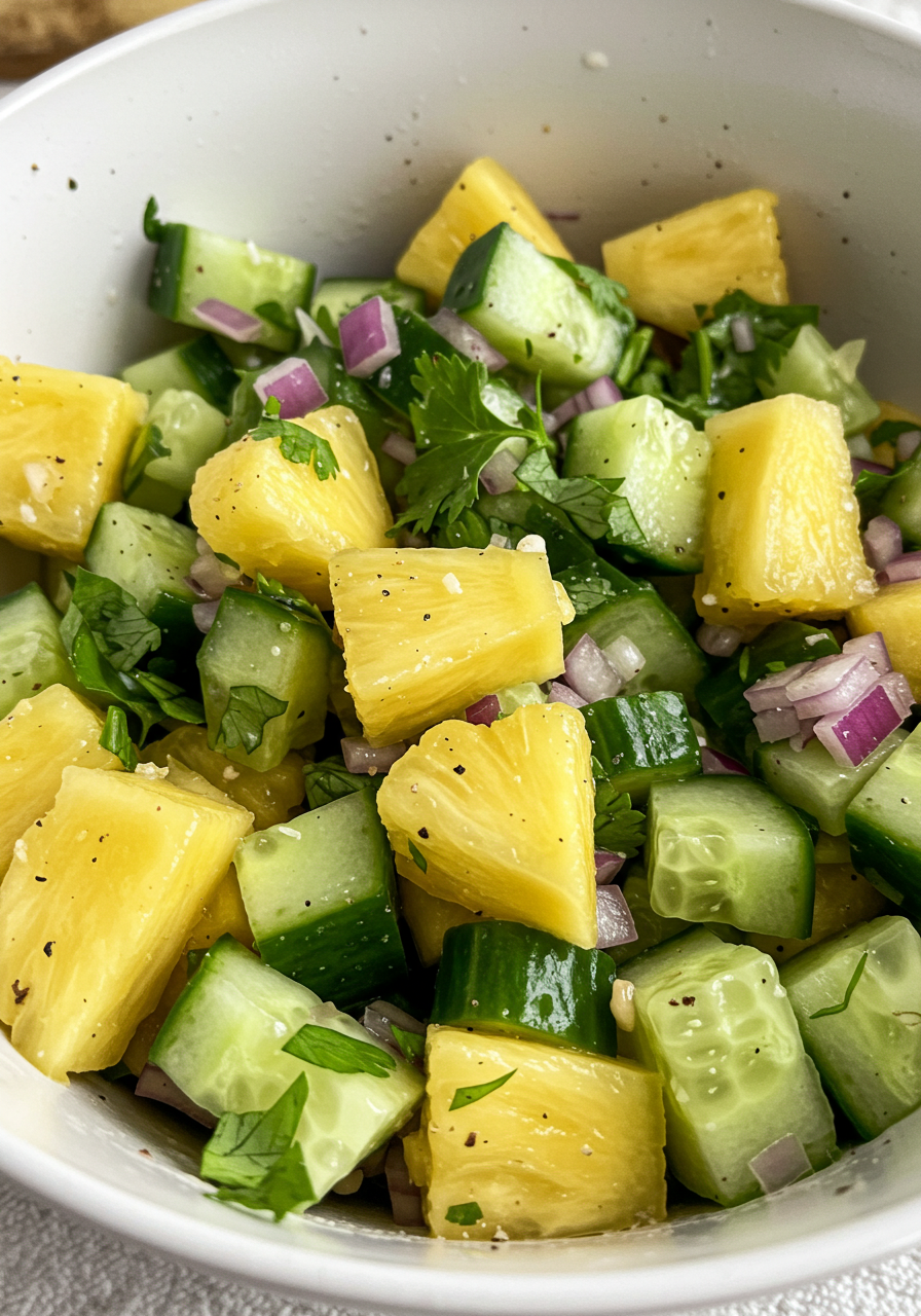 Pineapple Cucumber Salad - Paulacooks
