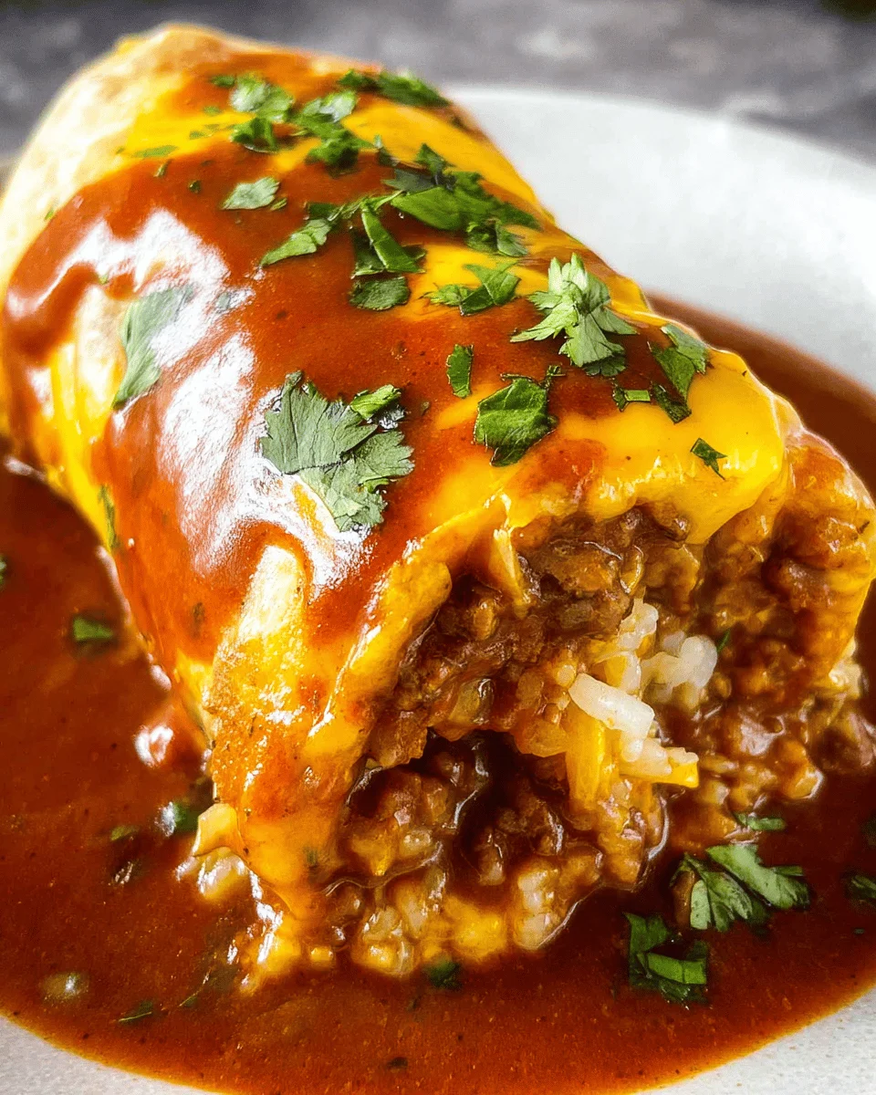 Ground Beef Wet Burrito