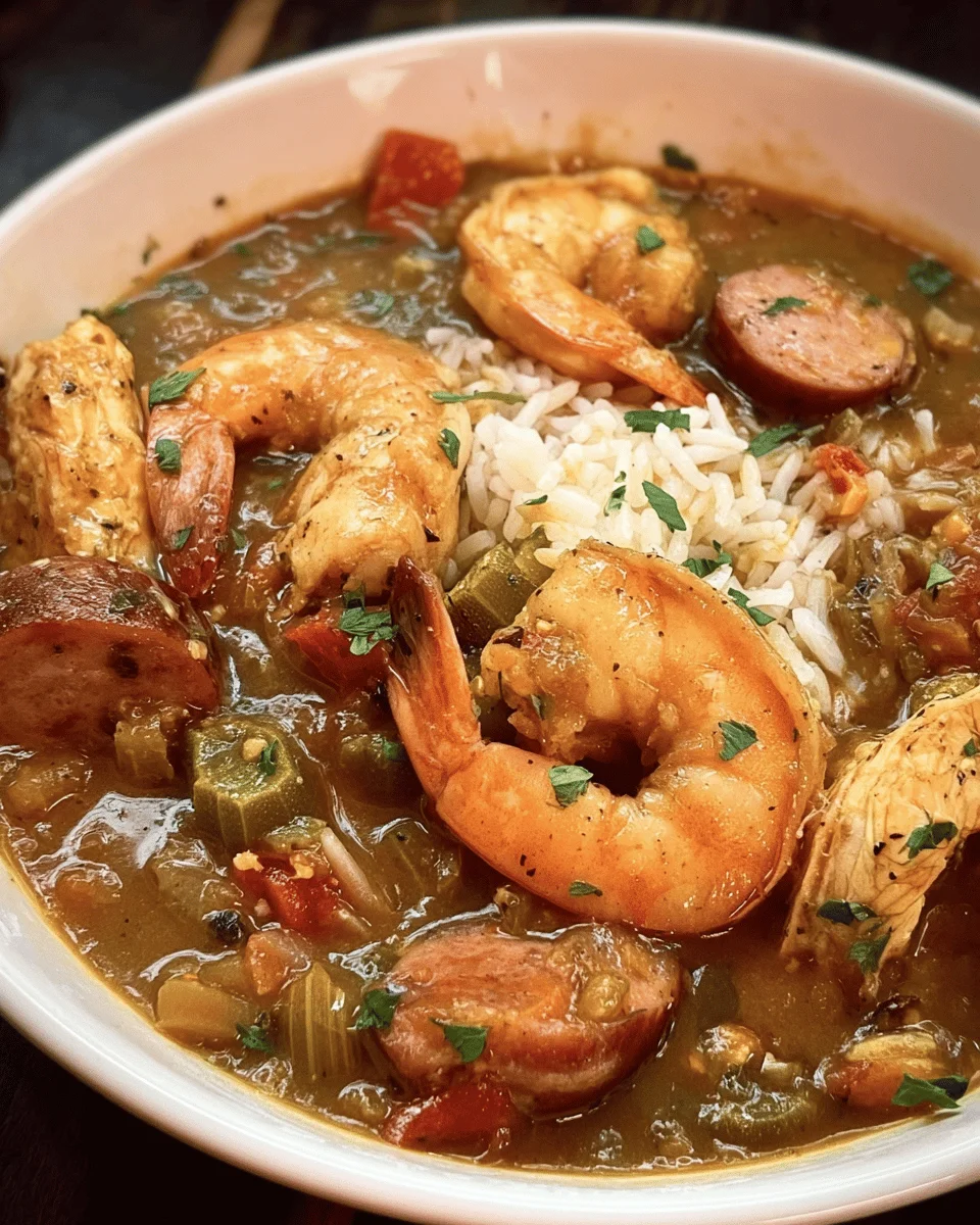 Instant Pot Louisiana Gumbo with Chicken and Shrimp