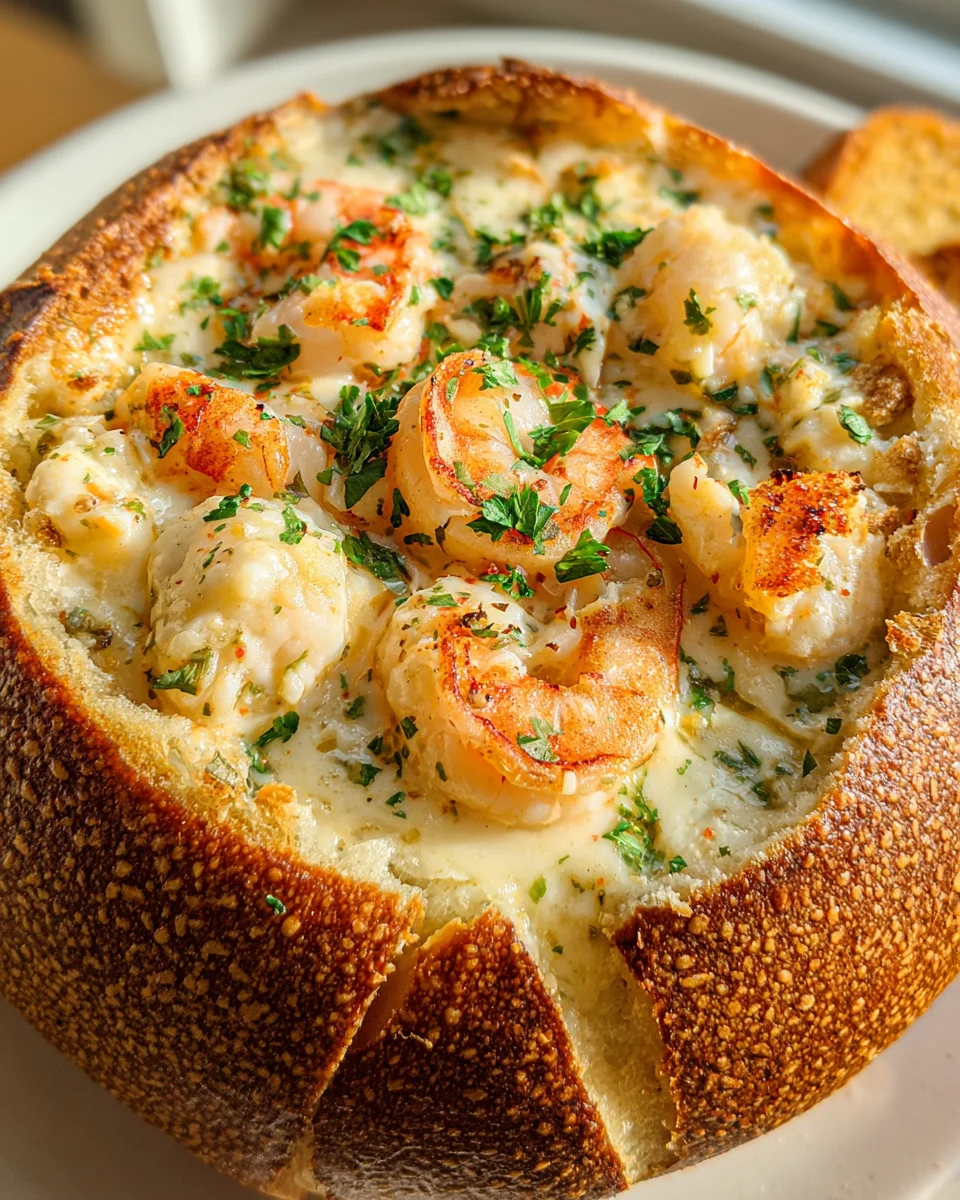 Stuffed Seafood Bread Bowl