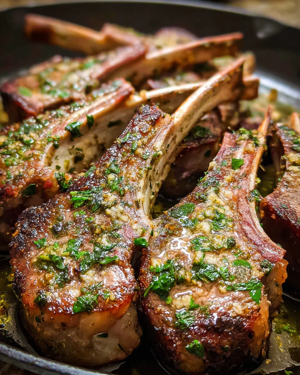 Garlic and Herb Crusted Lamb Chops