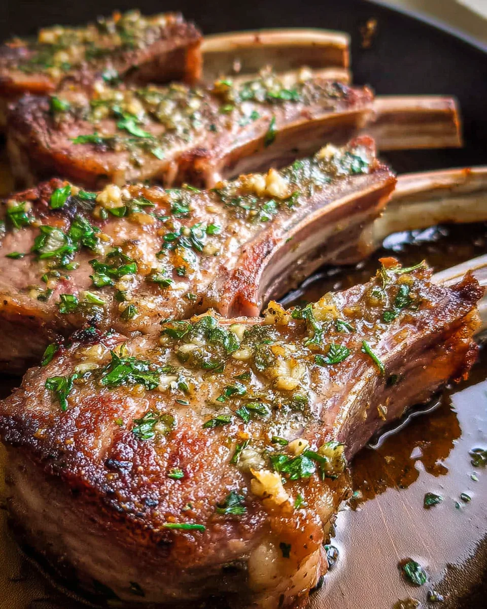 Garlic and Herb Crusted Lamb Chops
