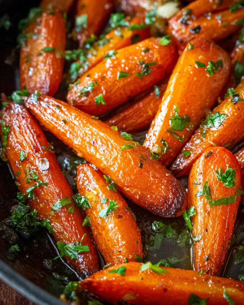 Honey Garlic Roasted Carrots