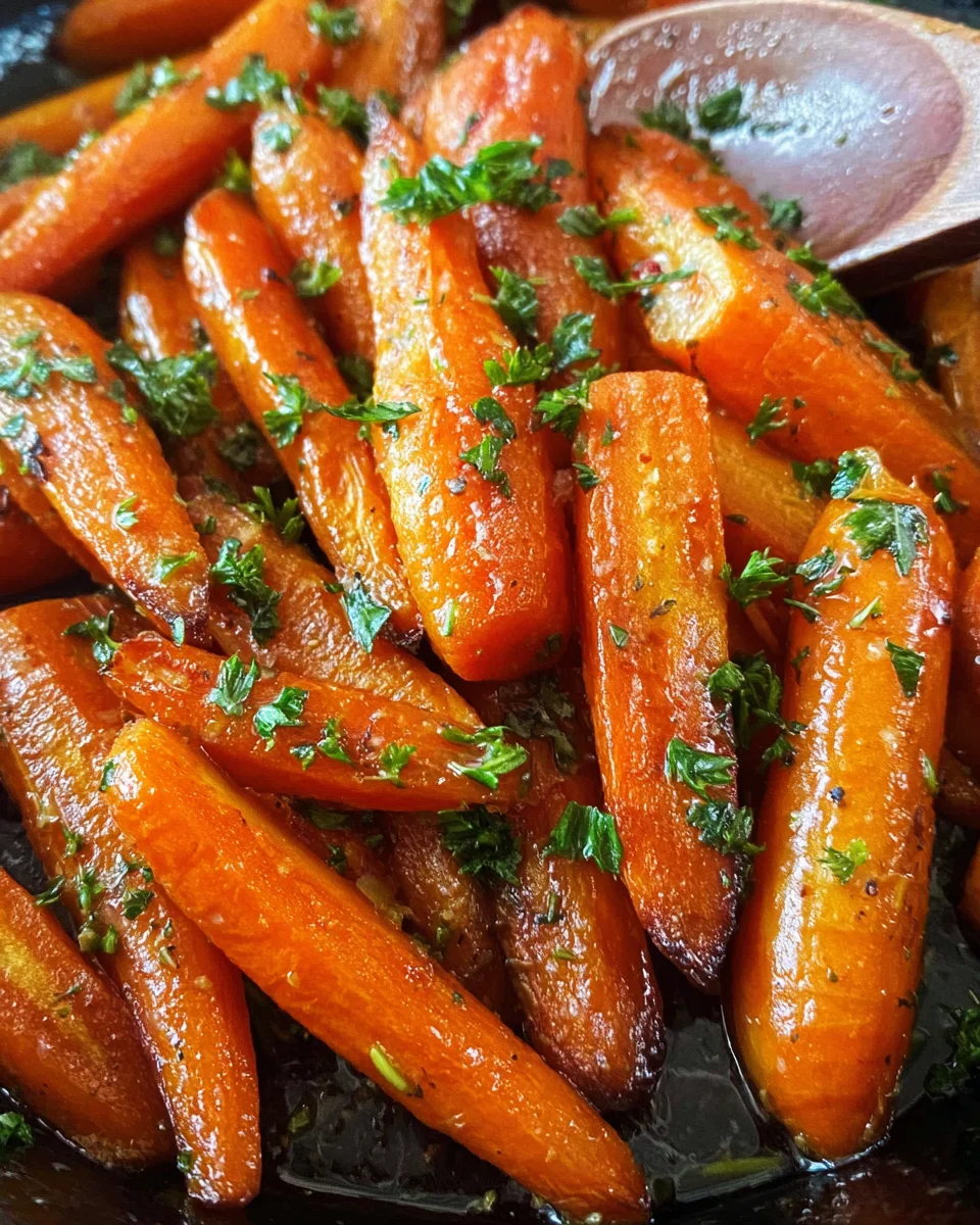 Honey Garlic Roasted Carrots
