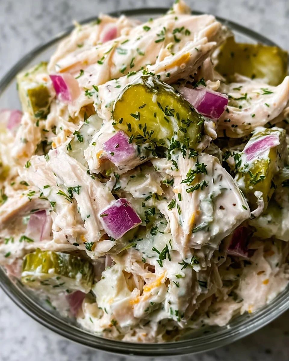 Savory Dill Pickle Chicken Salad