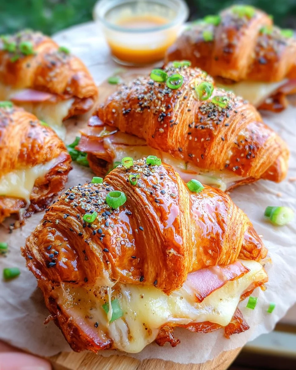 Baked Turkey and Cheese Croissants