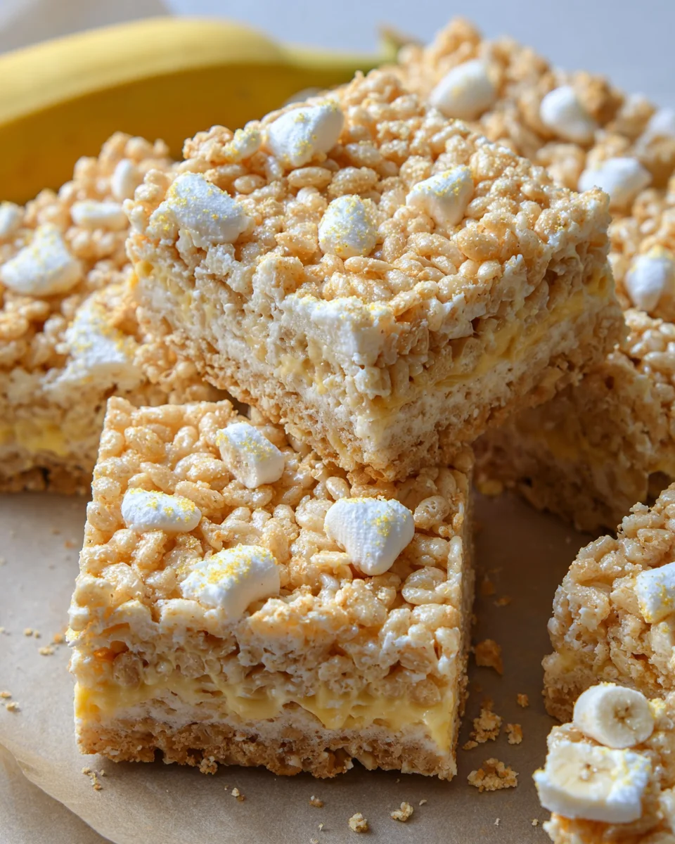 Banana Pudding Rice Krispie Treats