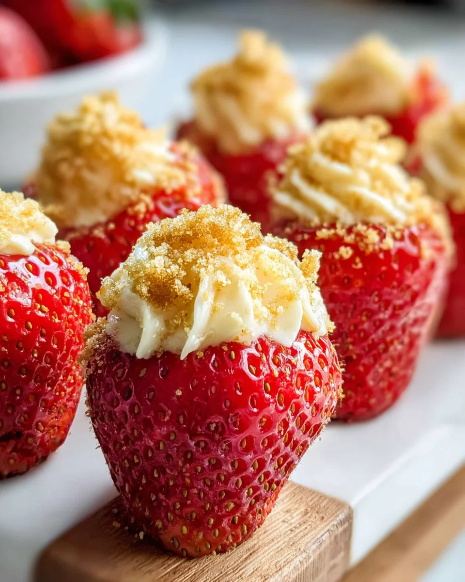 Cheesecake Stuffed Strawberries