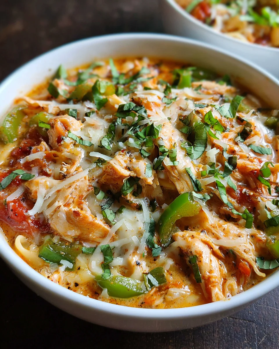 Crockpot Chicken Parmesan Soup