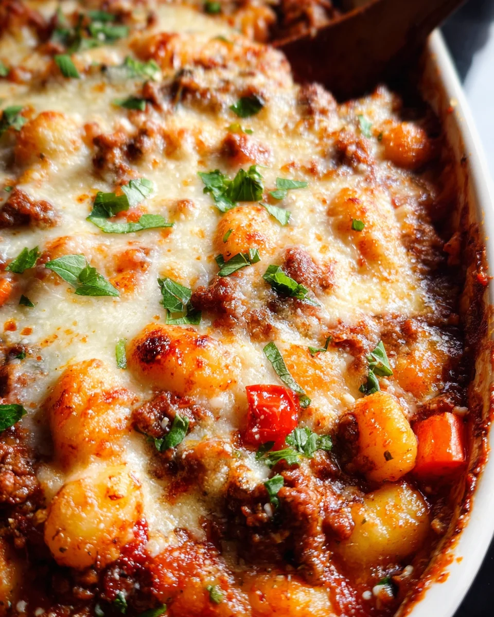 Easy Bolognese Gnocchi Bake