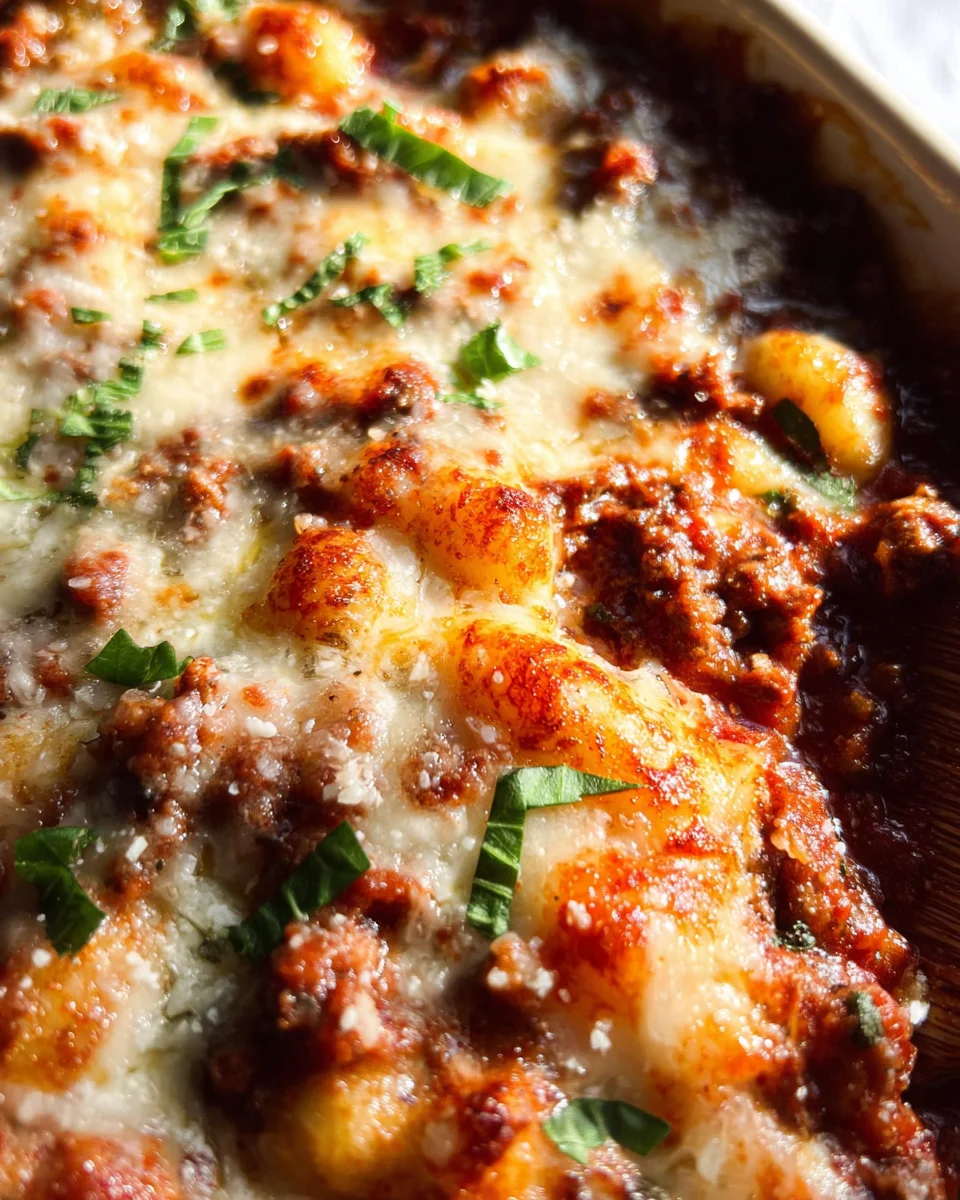 Easy Bolognese Gnocchi Bake