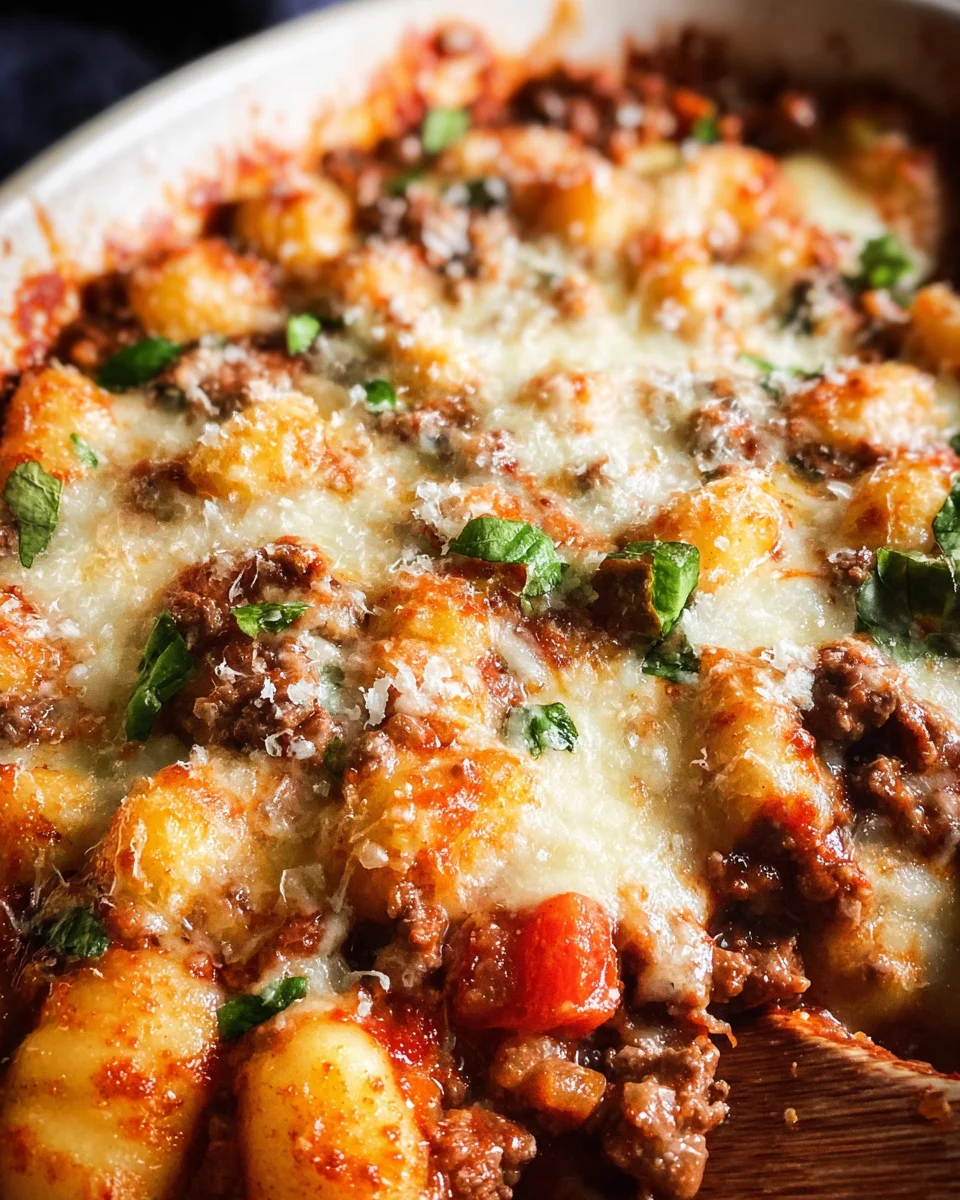 Easy Bolognese Gnocchi Bake