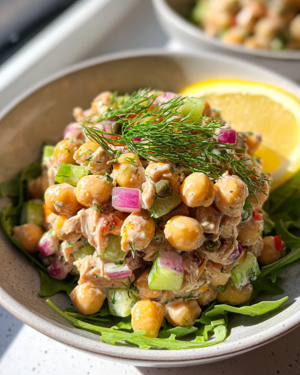 Healthy Tuna Garbanzo Bean Salad