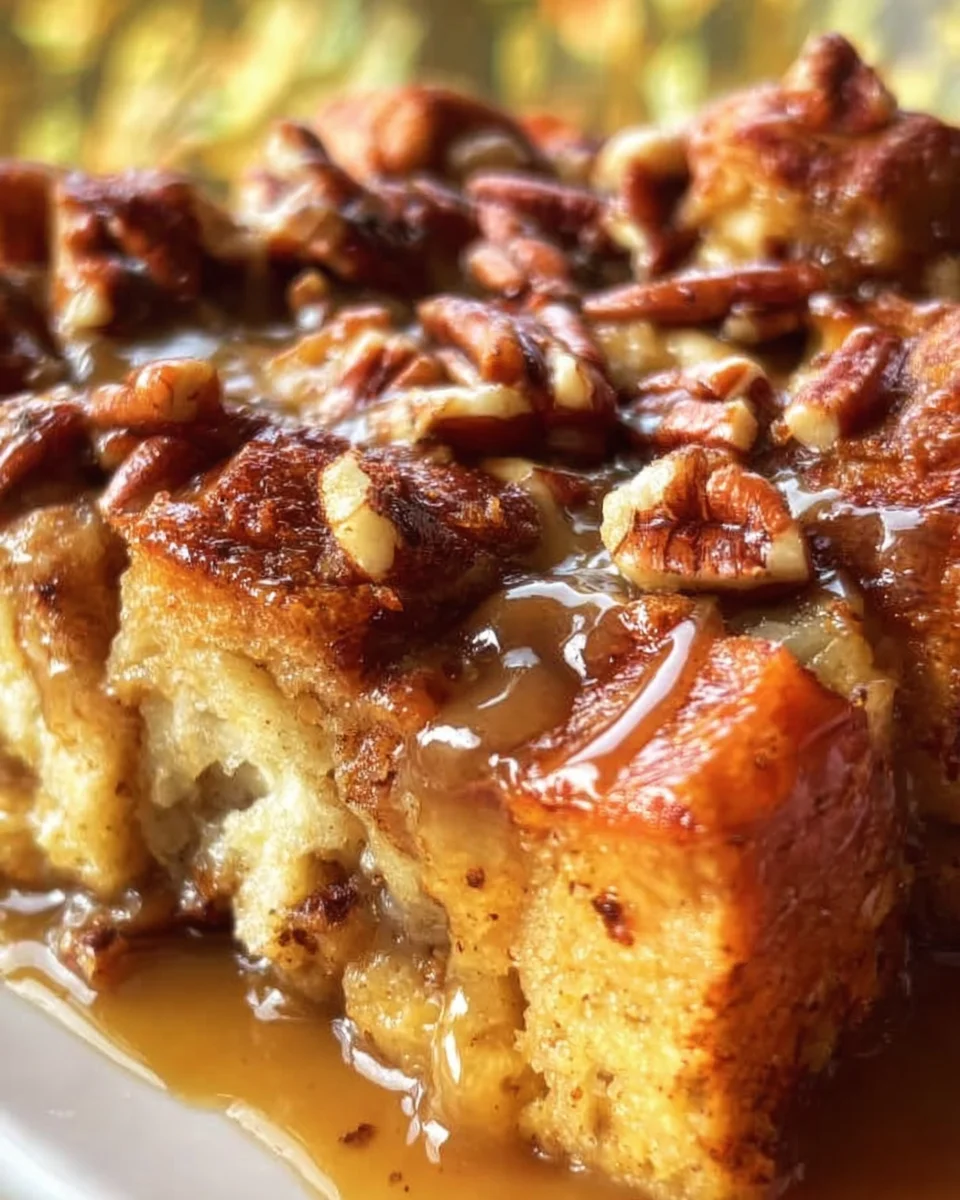 Pumpkin Praline Bread Pudding