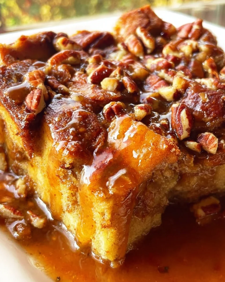 Pumpkin Praline Bread Pudding