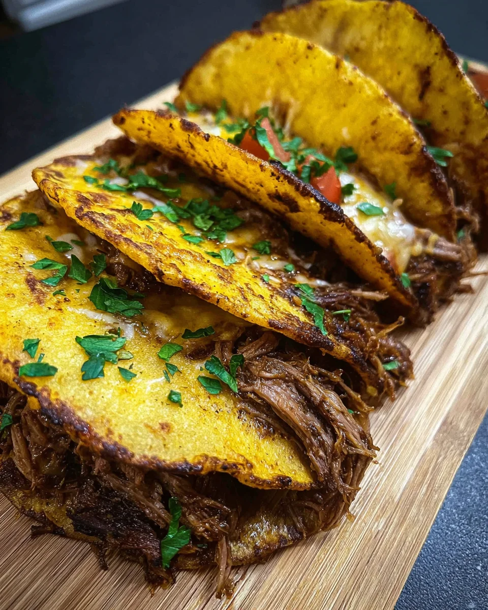 Slow Cooker Shredded Beef Tacos