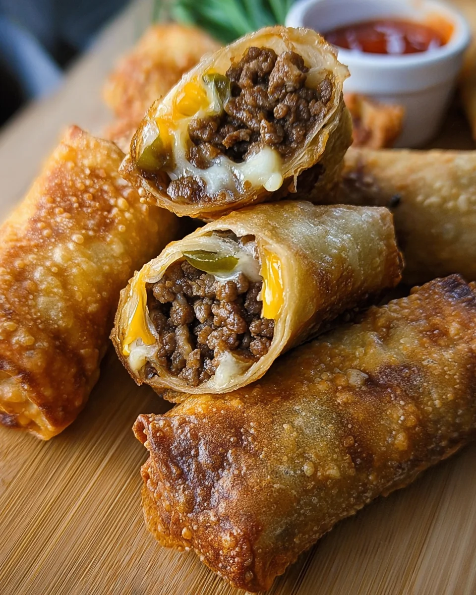 Cheeseburger Spring Rolls