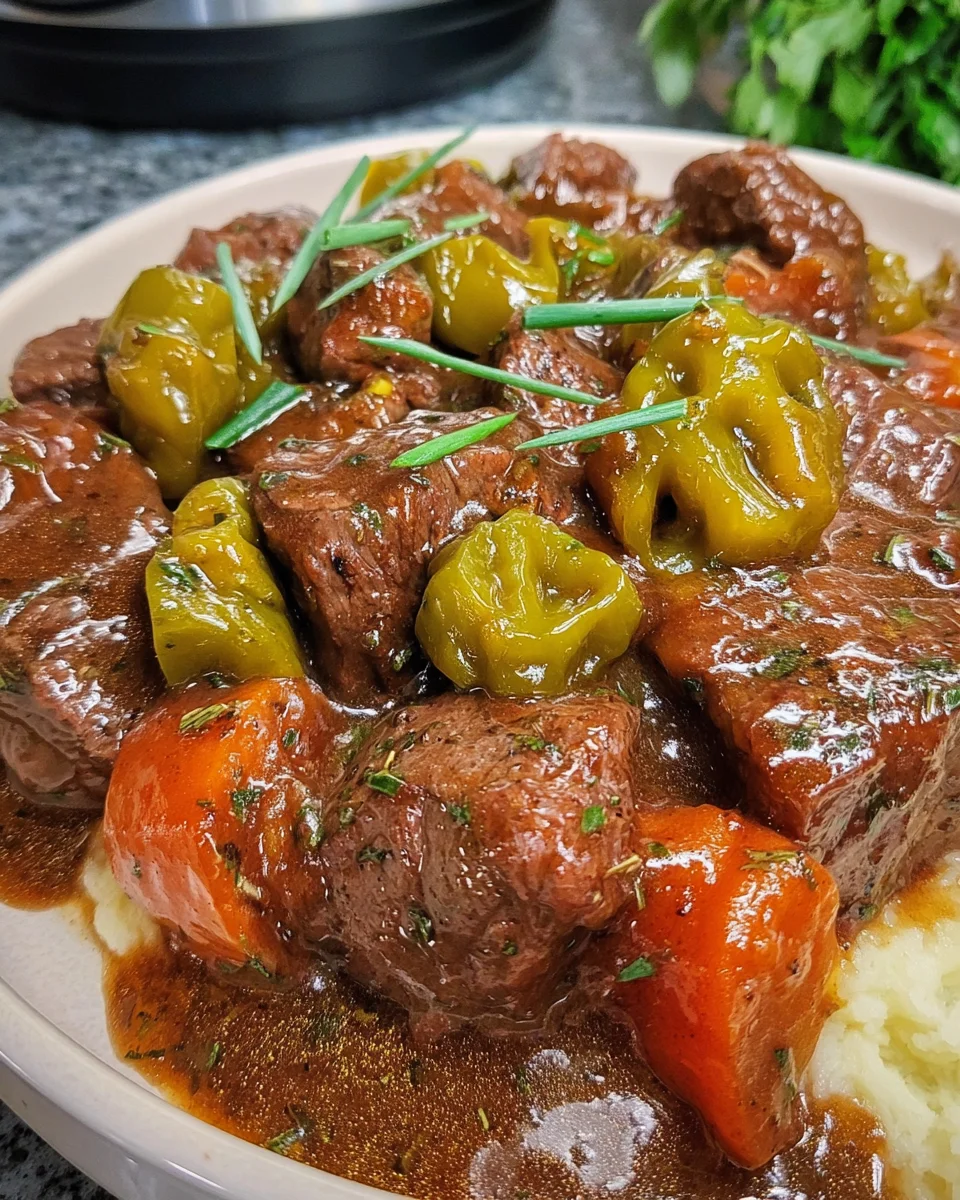 Crockpot Mississippi Steak Bites