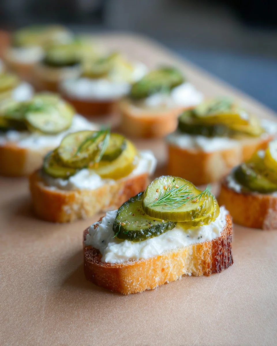 Dill Pickle Crostini