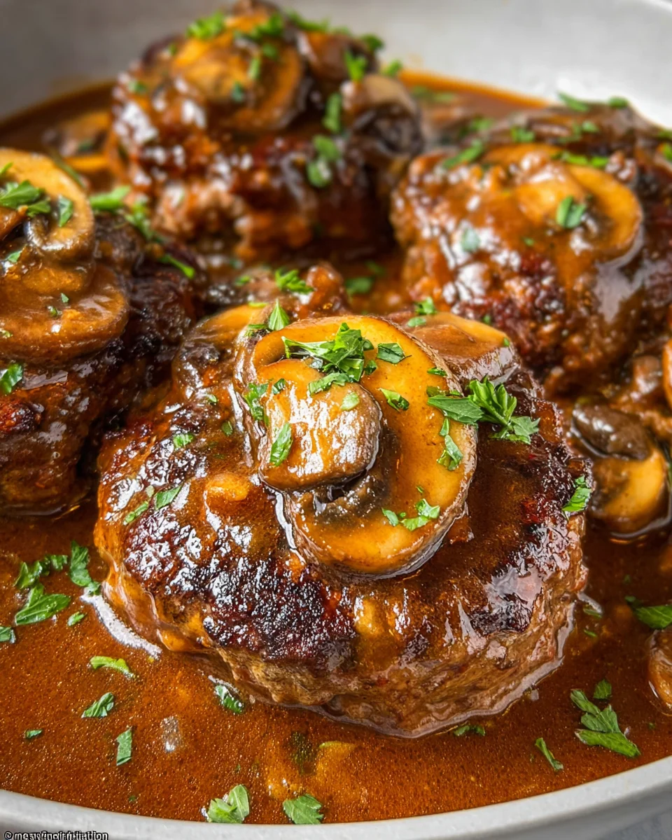 Easy Salisbury Steak Recipe with Mushroom Gravy