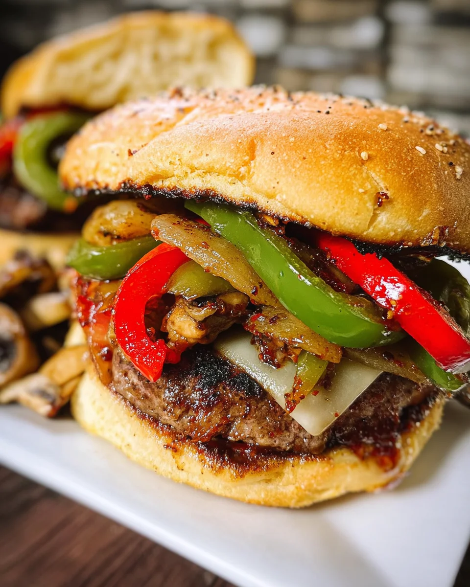 Grilled Philly Burgers