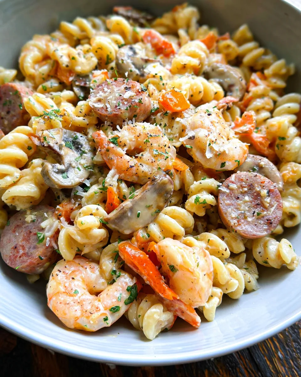 Instant Pot Cajun Sausage and Shrimp Pasta
