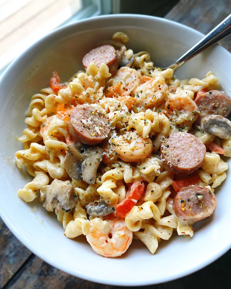 Instant Pot Cajun Sausage and Shrimp Pasta