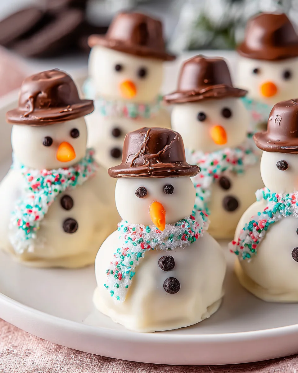 Melted Snowman Oreo Balls
