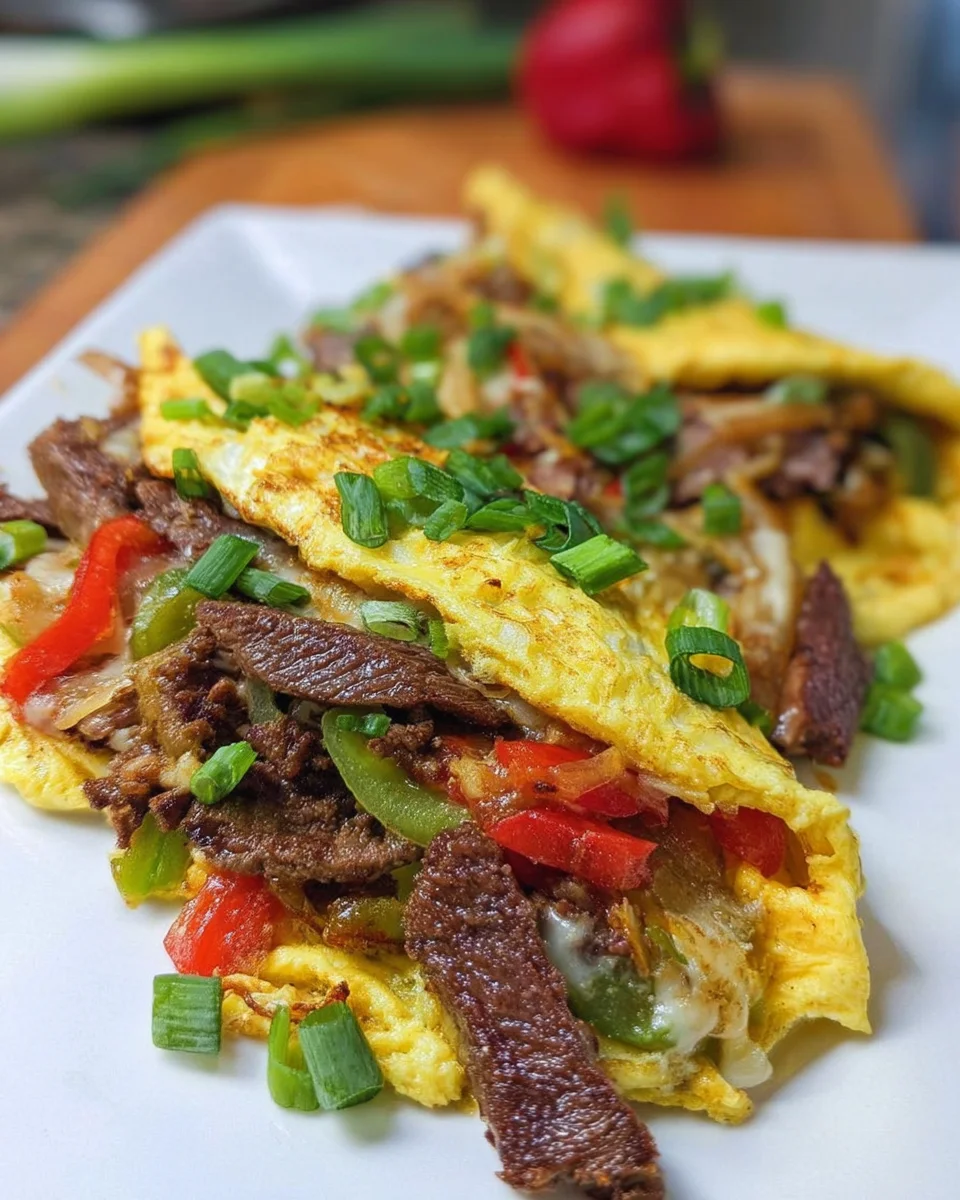 Philly Cheesesteak Omelet