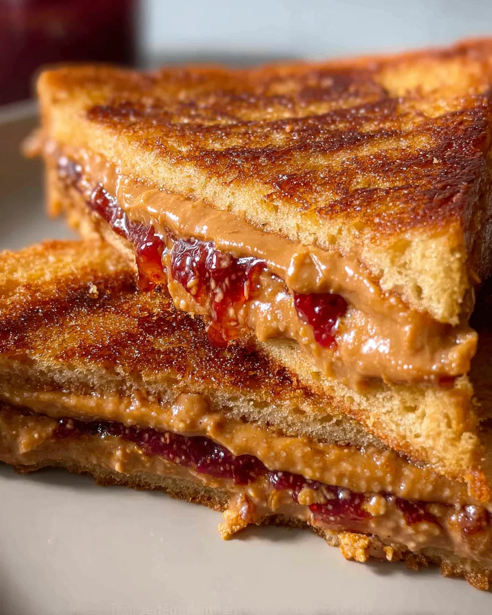 Fried Peanut Butter and Jelly Sandwich