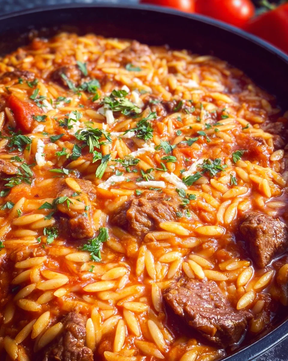Giouvetsi (Greek Beef Stew with Orzo)