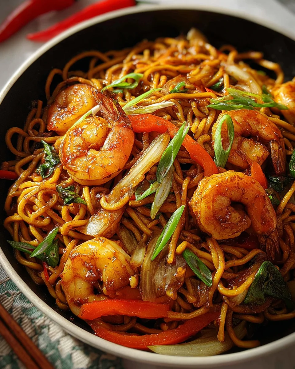 Easy Prawn Chow Mein