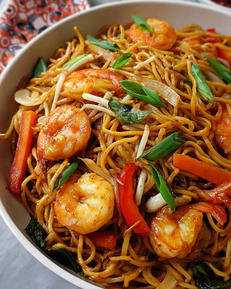 Easy Prawn Chow Mein