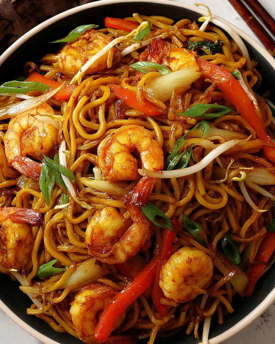Easy Prawn Chow Mein