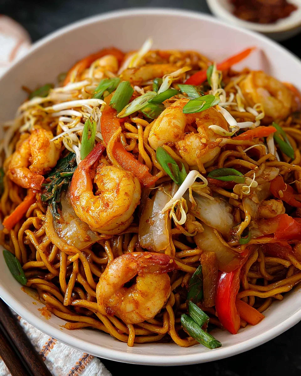 Easy Prawn Chow Mein