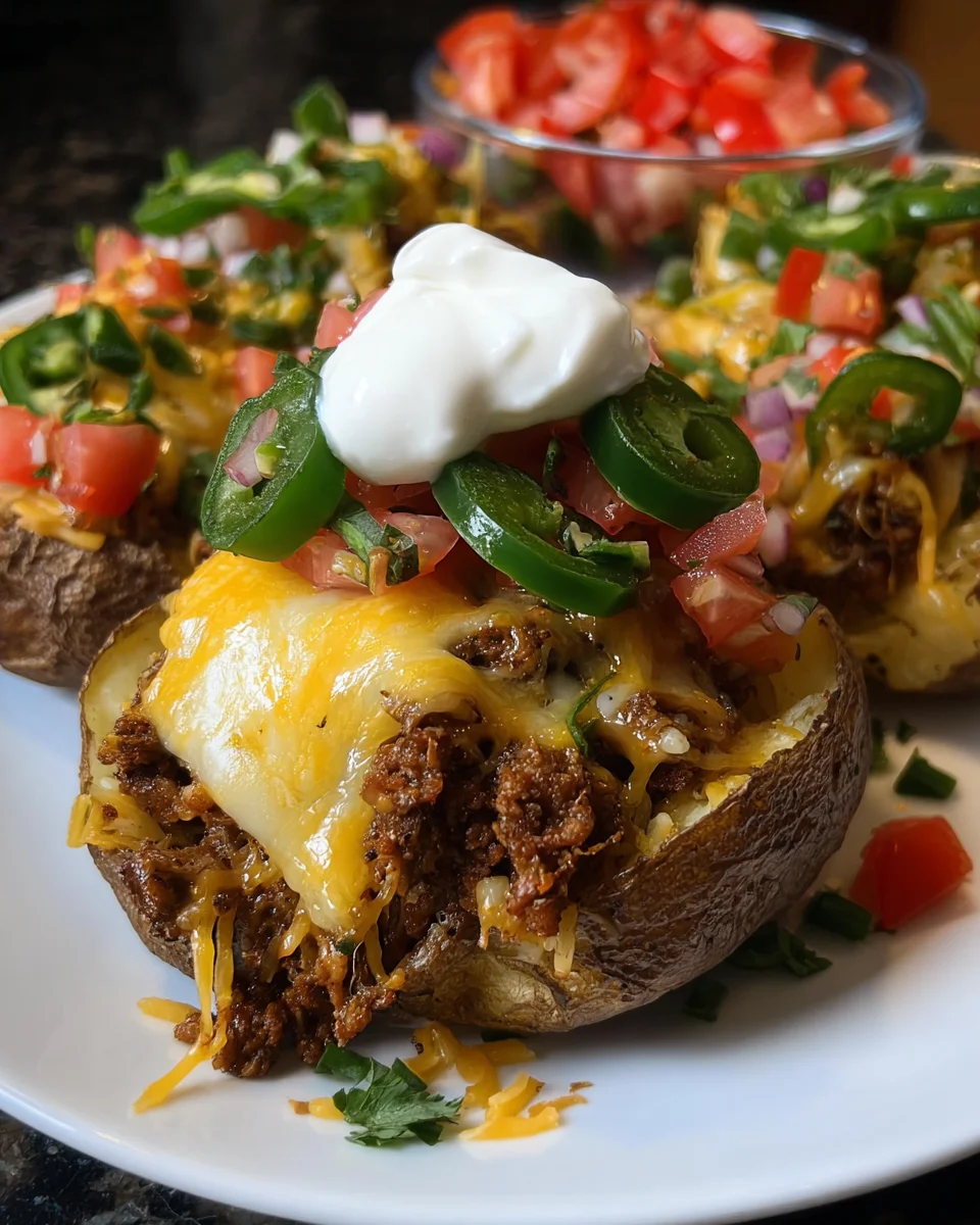 Taco Stuffed Baked Potatoes