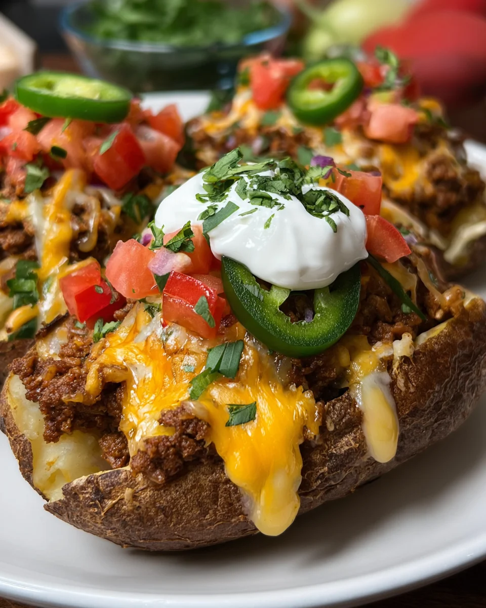 Taco Stuffed Baked Potatoes
